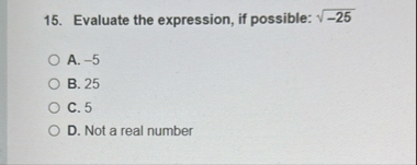 Solved Evaluate the expression, if possible: | Chegg.com