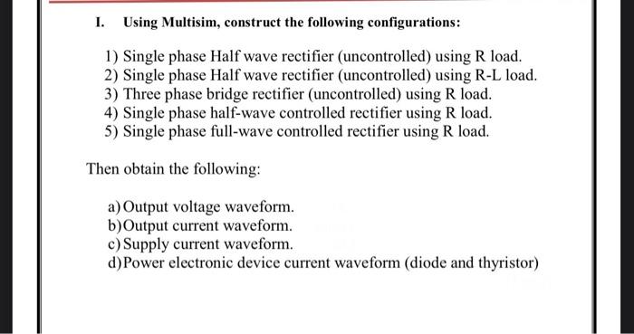 Solved Using Multisim, construct the following | Chegg.com