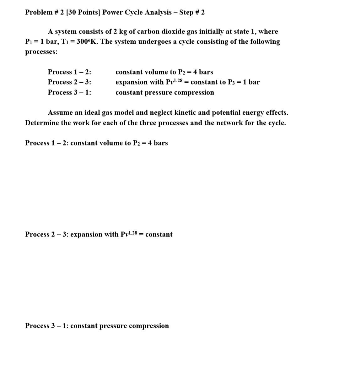Solved Problem \# 2 [ 30 Points] Power Cycle Analysis - Step | Chegg.com