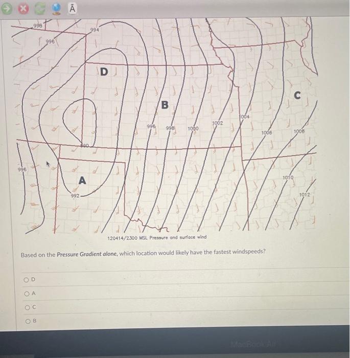 Solved According to the station model, what is the windspeed | Chegg.com