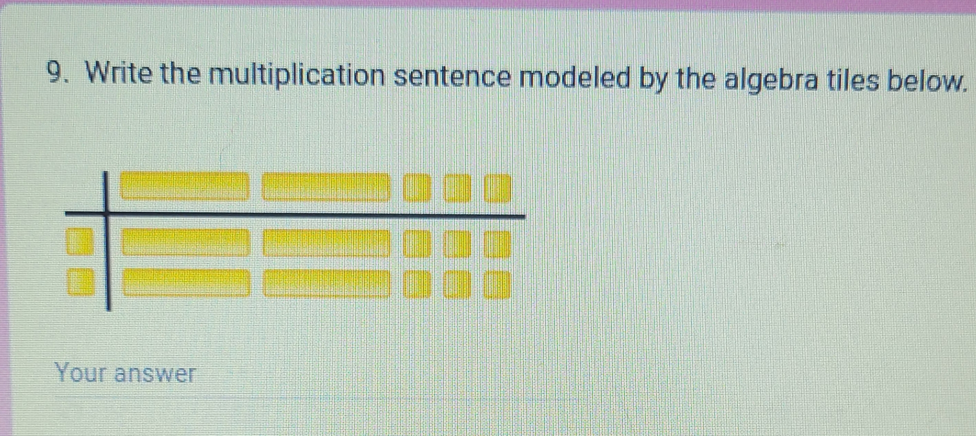 Solved Write the multiplication sentence modeled by the | Chegg.com