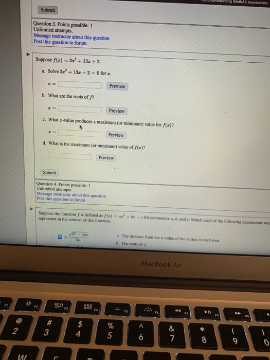Solved Submit Question 3. Points possible: 1 Unlimited | Chegg.com