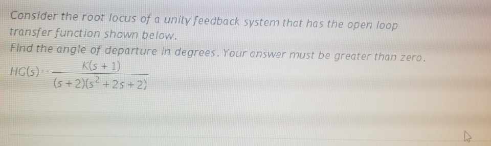 Solved Consider the root locus of a unity feedback system | Chegg.com