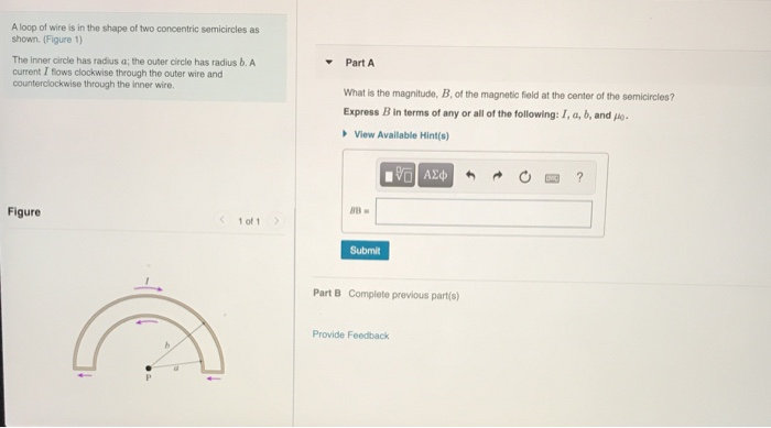 Solved A loop of wire is in the shape of two concentric | Chegg.com