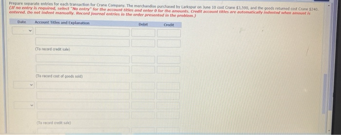 Solved Prepare separate entries for each transaction for | Chegg.com