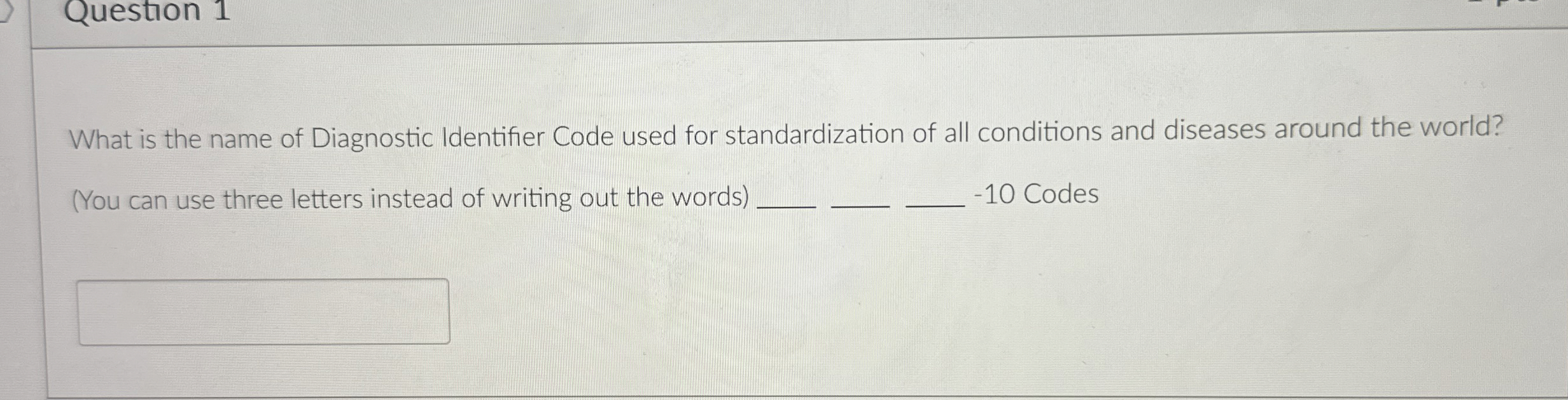 Solved Question 1What is the name of Diagnostic Identifier | Chegg.com