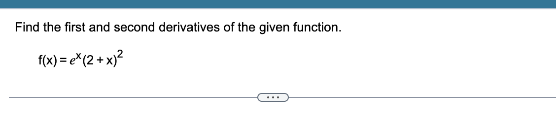 Solved Find the first derivative of the given | Chegg.com