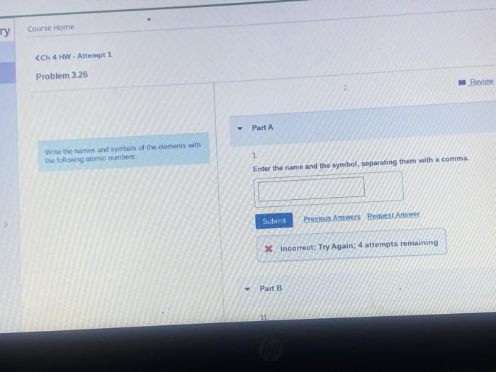 Write the numes and symbols of the elements with the | Chegg.com