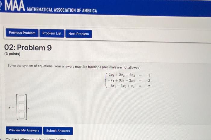 Solved Solve the system of equations. Your answers must be | Chegg.com