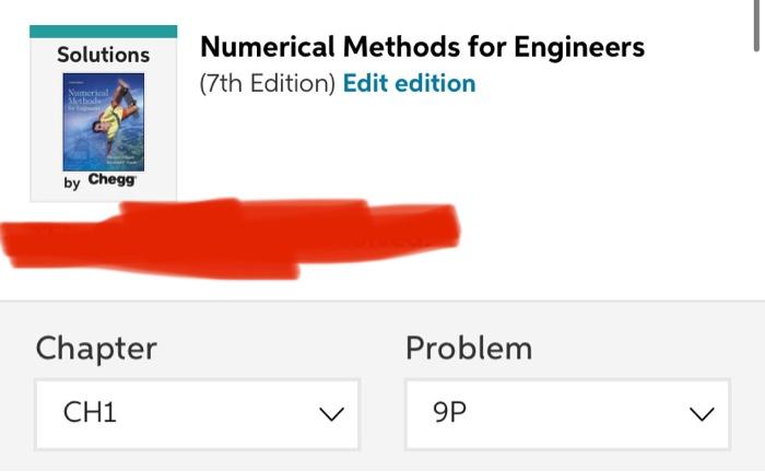 Solved Solutions Numerical Methods for Engineers (7th | Chegg.com