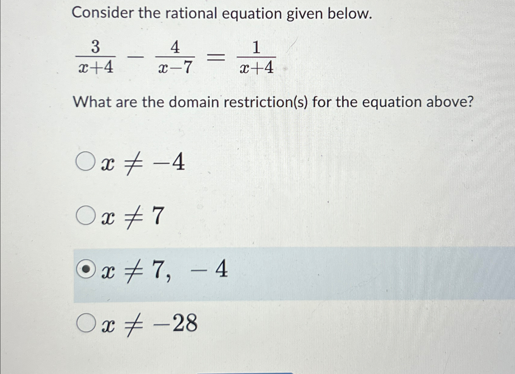 Solved Consider the rational equation given | Chegg.com
