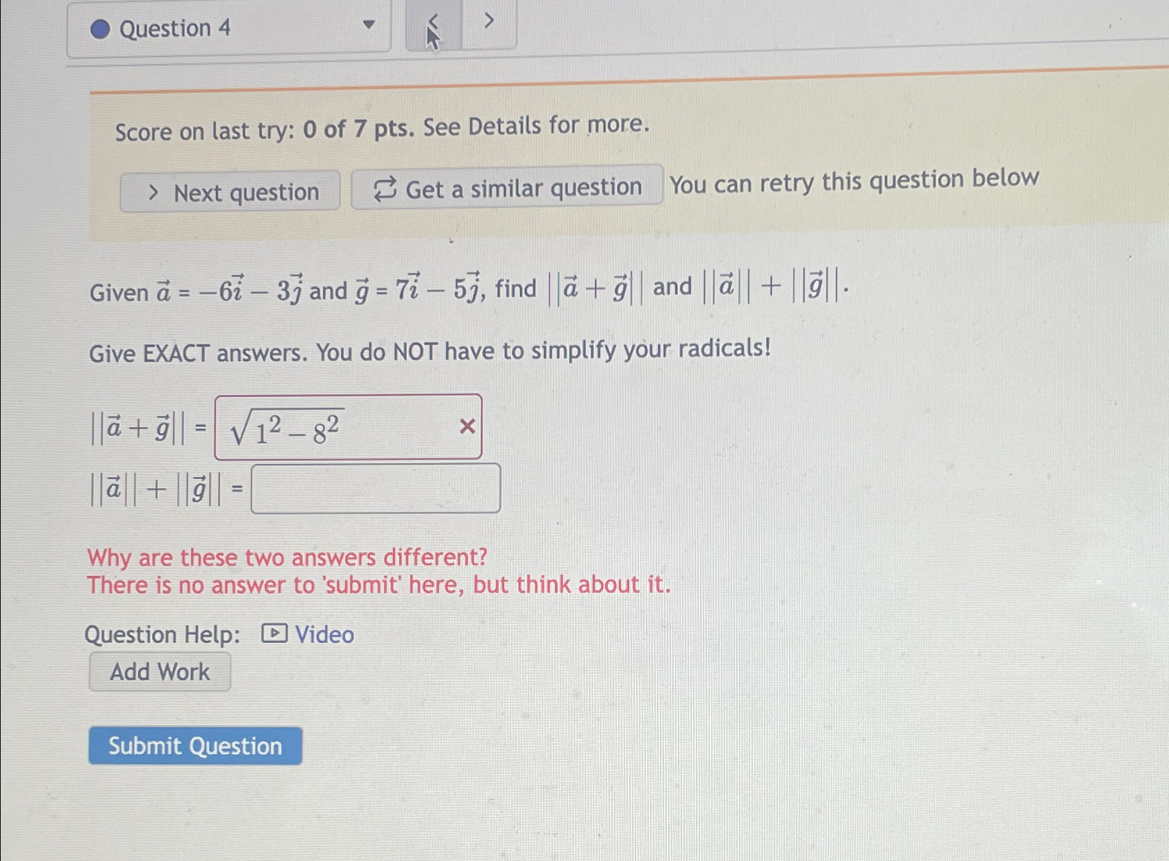 Solved Question 4score On Last Try 0 ﻿of 7 ﻿pts ﻿see
