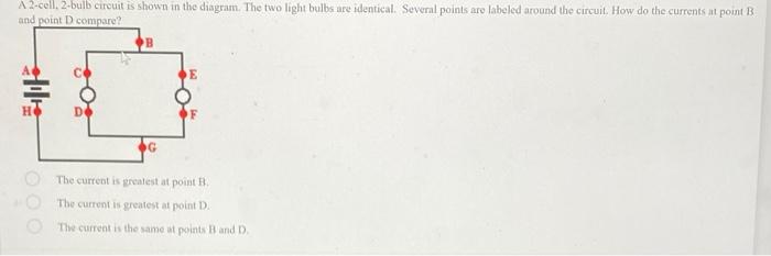 Solved A 2-cell. 2-bulb circuit is shown in the diagram at | Chegg.com