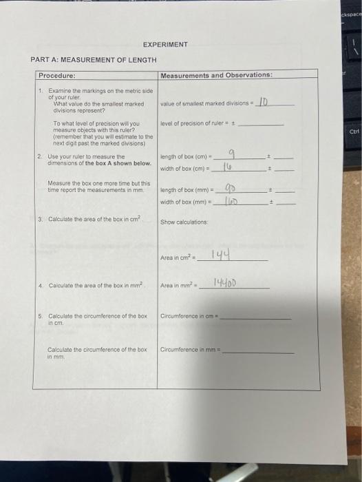 Solved BOXA TO Instructor Signature A1. Compare the area | Chegg.com