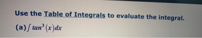 Solved Use the Table of Integrals to evaluate the integral. | Chegg.com