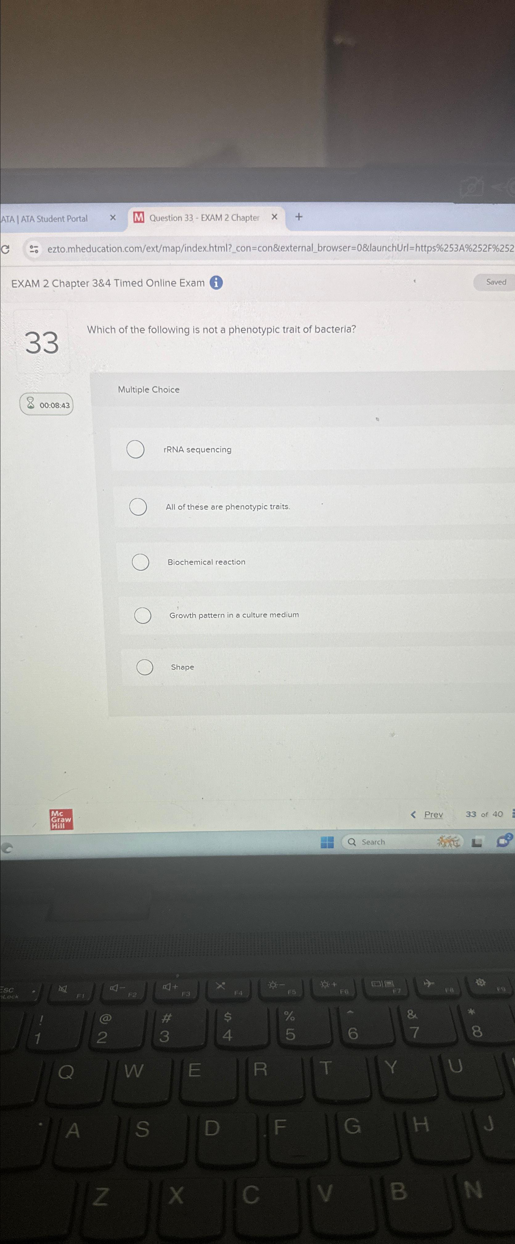 Solved EXAM 2 ﻿Chapter 3&4 ﻿Timed Online Exam (i)33Which of | Chegg.com