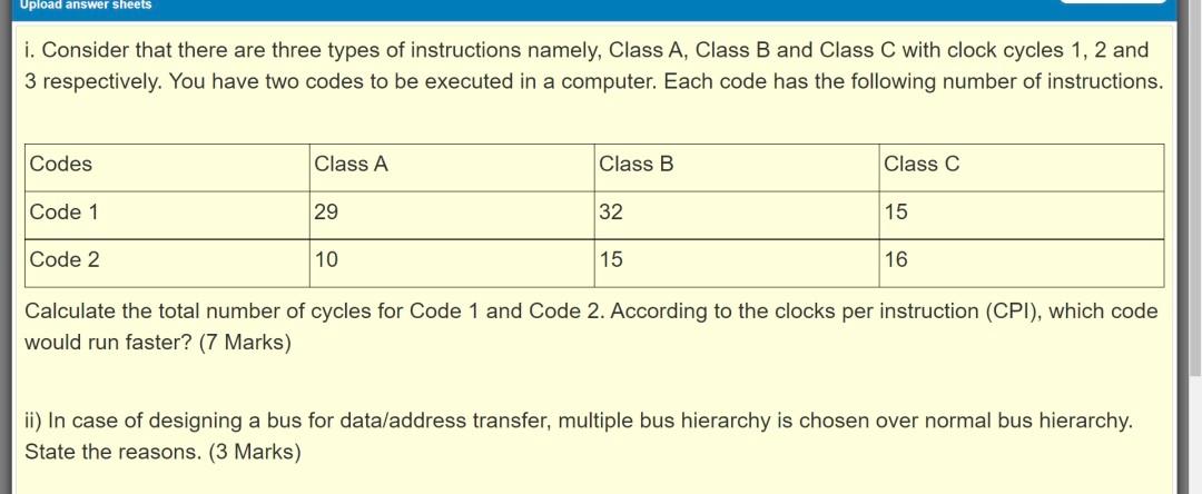 Solved Upload answer sheets i. Consider that there are three | Chegg.com