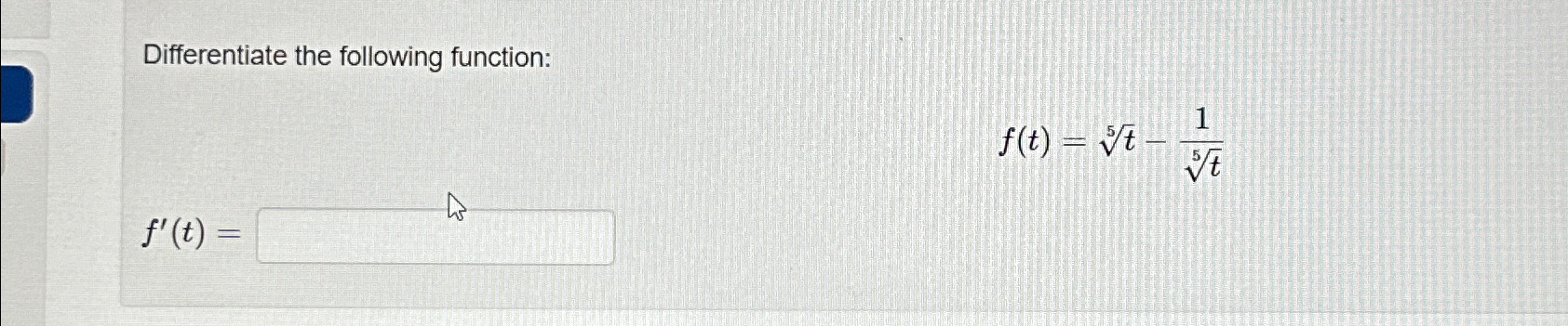 Solved Differentiate the following | Chegg.com