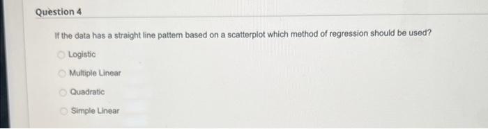 Solved If the data has a straight line pattem based on a | Chegg.com