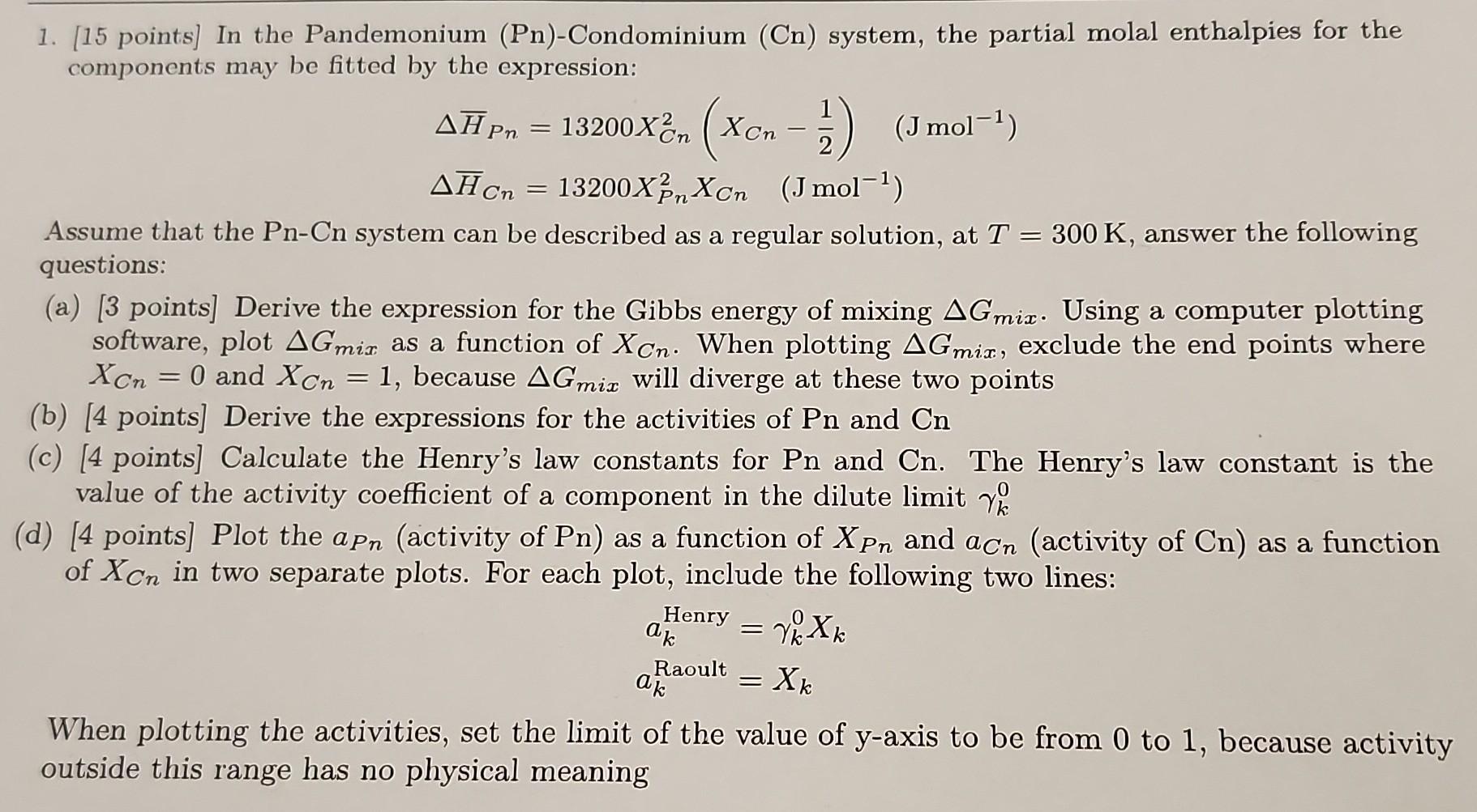 Solved 1. [15 points] In the Pandemonium ( Pn)-Condominium | Chegg.com