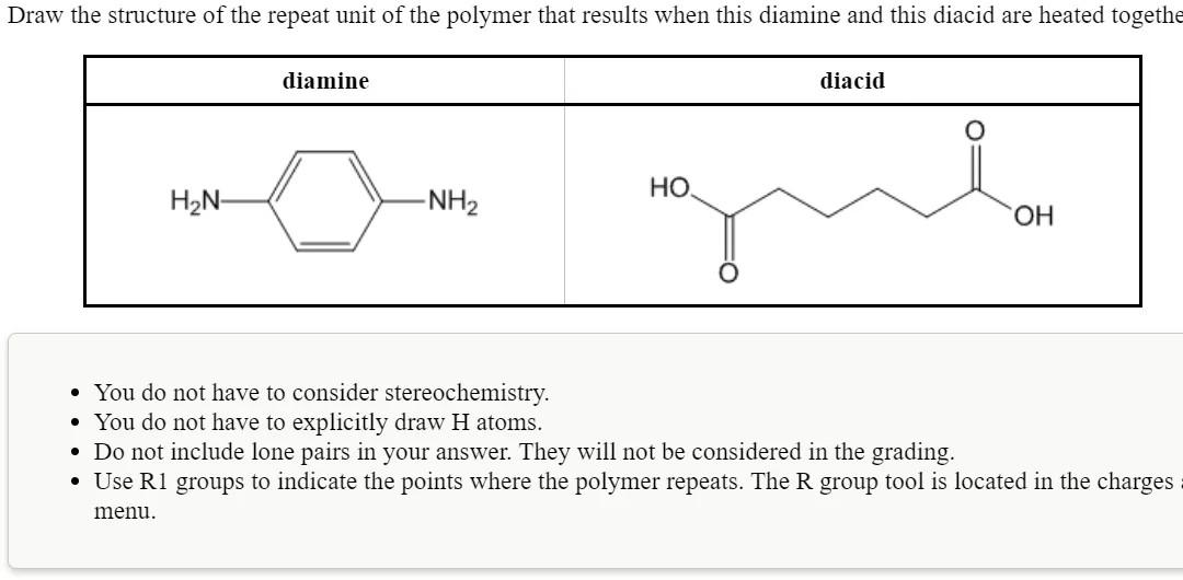 Solved Draw the monomer unit(s) from which the following | Chegg.com