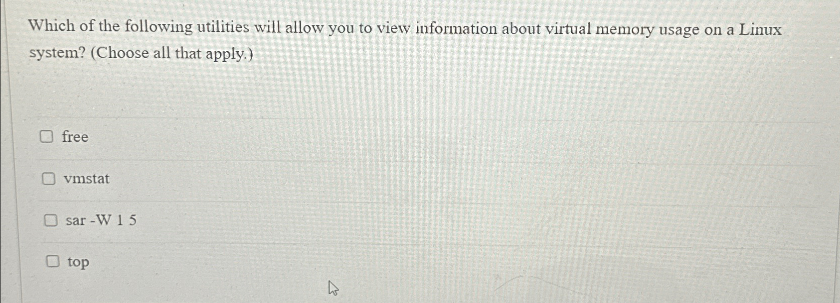 Solved Which of the following utilities will allow you to | Chegg.com