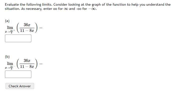 Evaluate the following limits. ﻿Consider looking at | Chegg.com