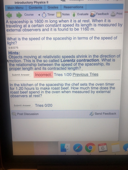 Solved Introductory Physics II Main Menu Contents Grades | Chegg.com