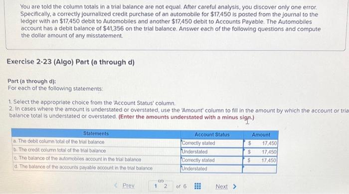 Solved Required information Exercise 2-23 (Algo) Analyzing a | Chegg.com Solved Required information Exercise 2-23 (Algo) Analyzing a | Chegg.com