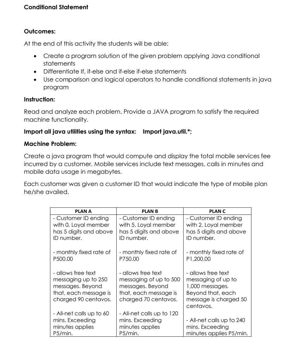 Solved Java Operation Outcomes: At the end of this activity | Chegg.com