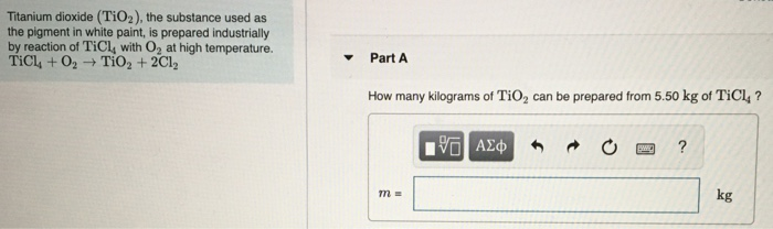 Solved Titanium dioxide (TiO2), the substance used as the | Chegg.com