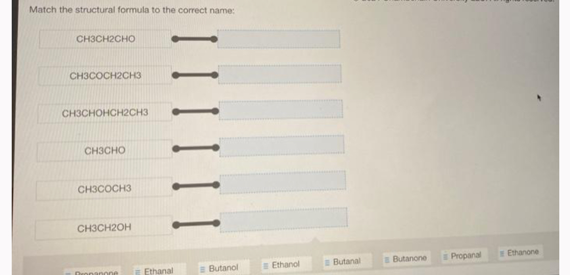 Match the structural formula to the correct | Chegg.com