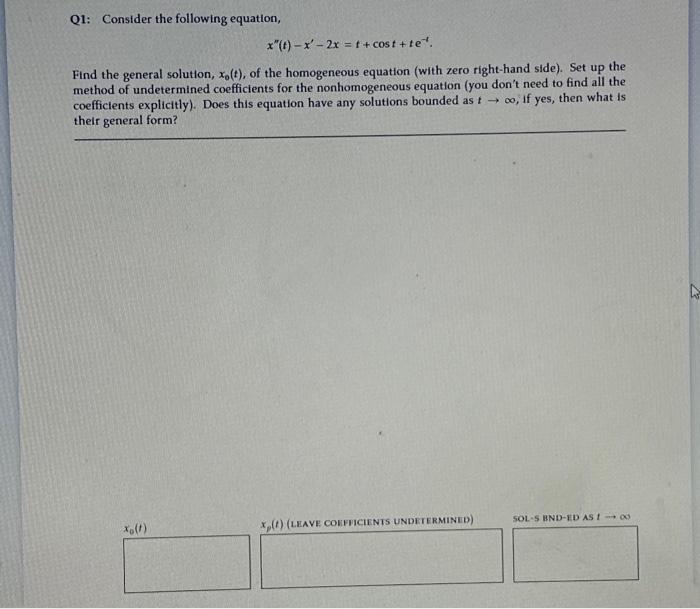 Solved Q1: Consider the following equation, | Chegg.com