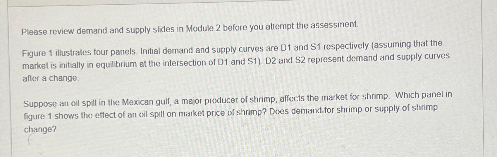Solved Please review demand and supply slides in Module 2 | Chegg.com