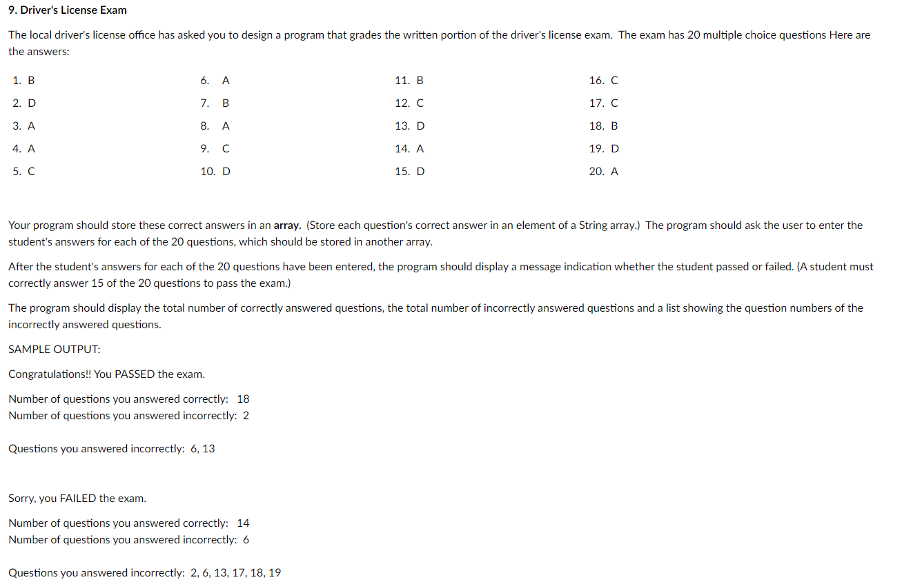 Solved Pseudocode and Python code pleaseDriver's License | Chegg.com
