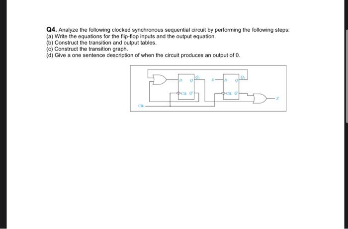 Solved Q3. Given the following timing chart for a sequential | Chegg.com