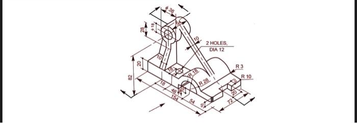 Solved Q. Draw the three views of the orthographic | Chegg.com