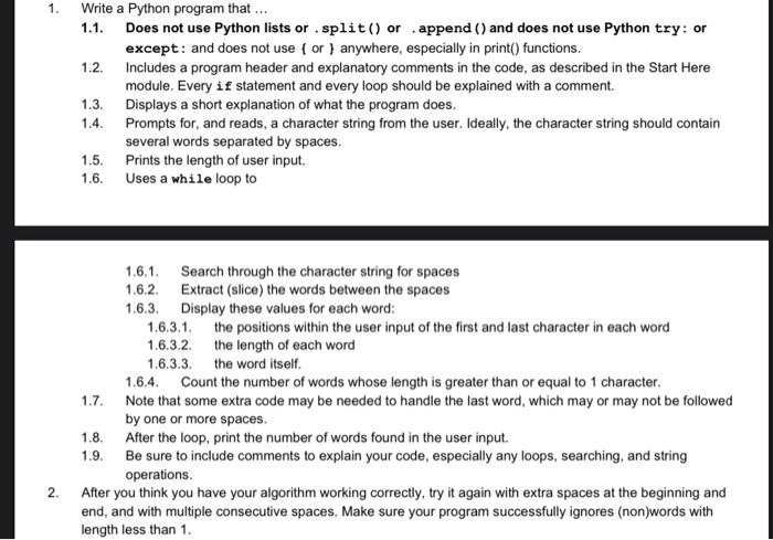 Solved 1 Write A Python Program That 11 Does Not Use