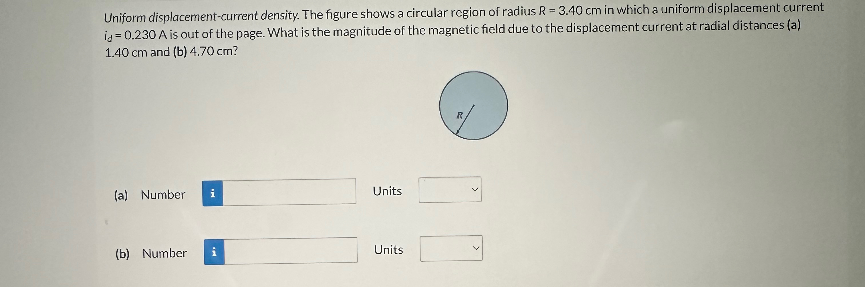 Solved Uniform displacement-current density. The figure | Chegg.com