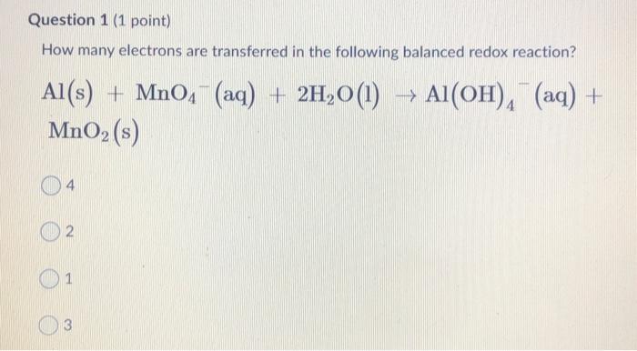 Solved Question 1 (1 point) How many electrons are | Chegg.com