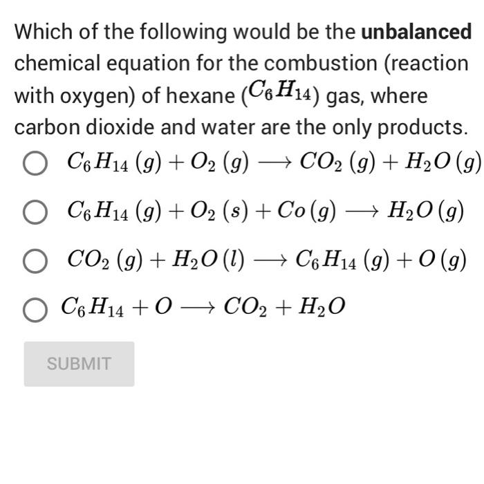 Solved Which of the following would be the unbalanced | Chegg.com