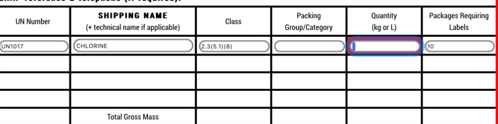 \table[[UN Number,\table[[SHIPPING NAME],[(+ | Chegg.com