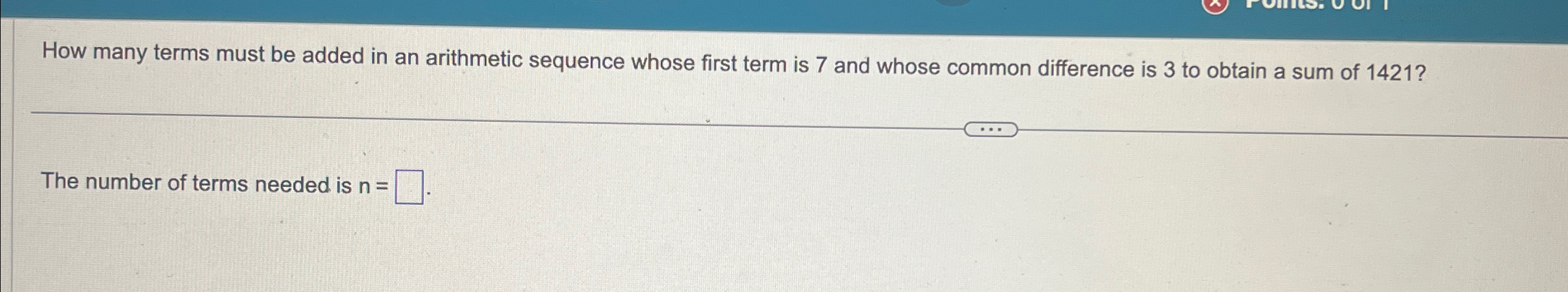Solved How many terms must be added in an arithmetic | Chegg.com