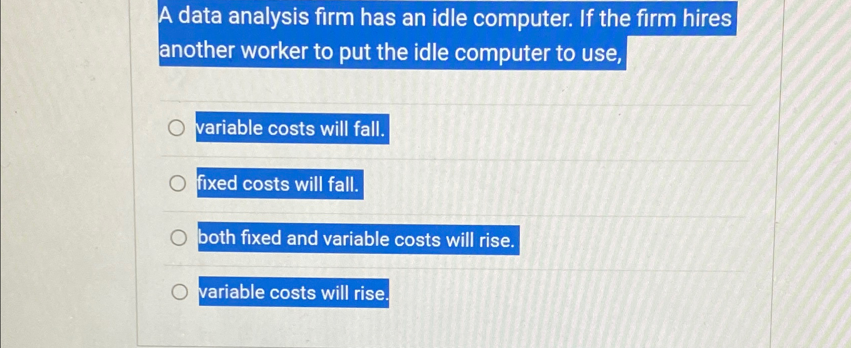 Solved A data analysis firm has an idle computer. If the | Chegg.com
