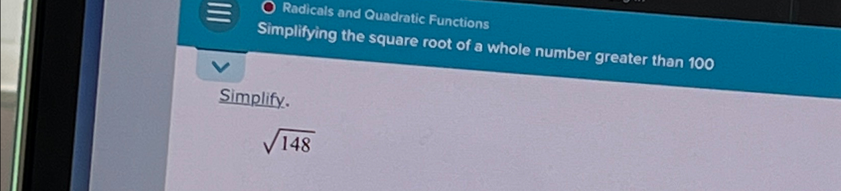 Solved Radicals and Quadratic FunctionsSimplifying the | Chegg.com