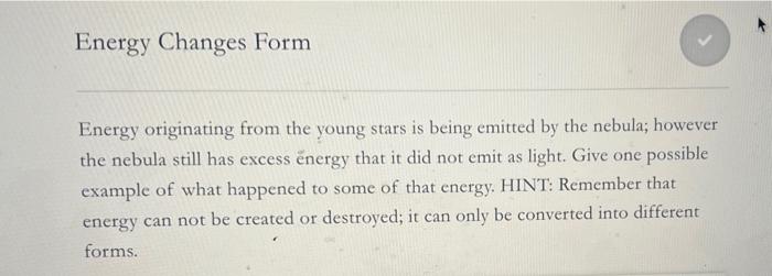 Solved Energy Changes Form Energy originating from the young | Chegg.com