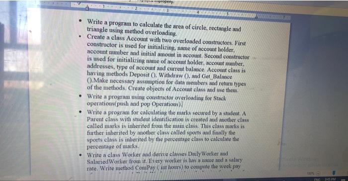 Solved - Write a program to calculate the area of circle, | Chegg.com