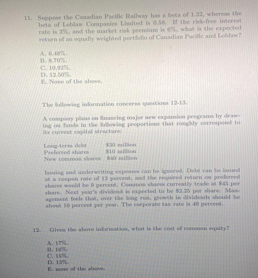 Solved PART II: MULTIPLE CHOICE QUESTIONS. TOTAL 80 MARKS | Chegg.com