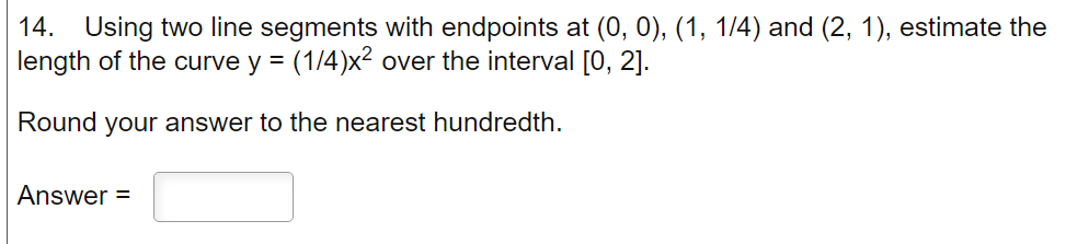 Solved Using two line segments with endpoints at | Chegg.com