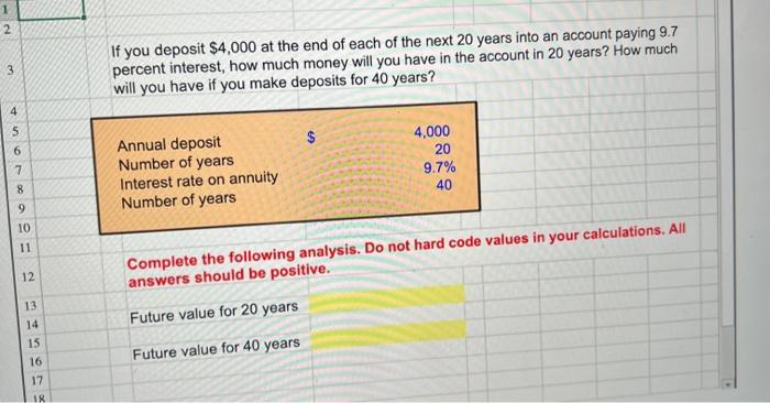 Solved If you deposit $4,000 at the end of each of the next | Chegg.com